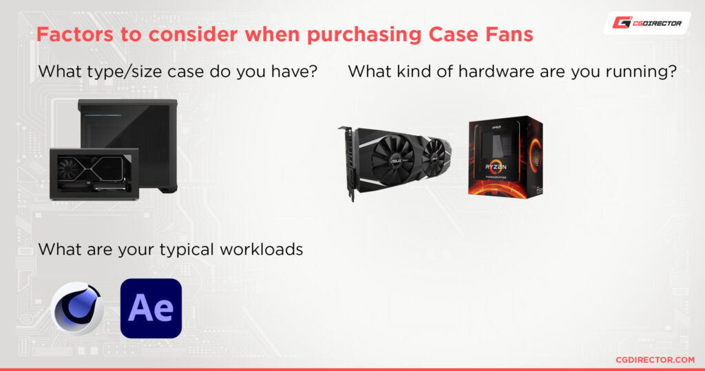How Many Case Fans Do You Need? Workloads and other factors explored